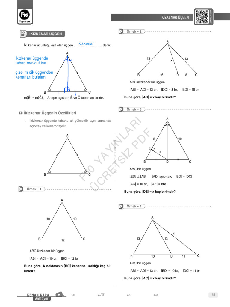 İkizkenar-Eşkenar Üçgen | PDF