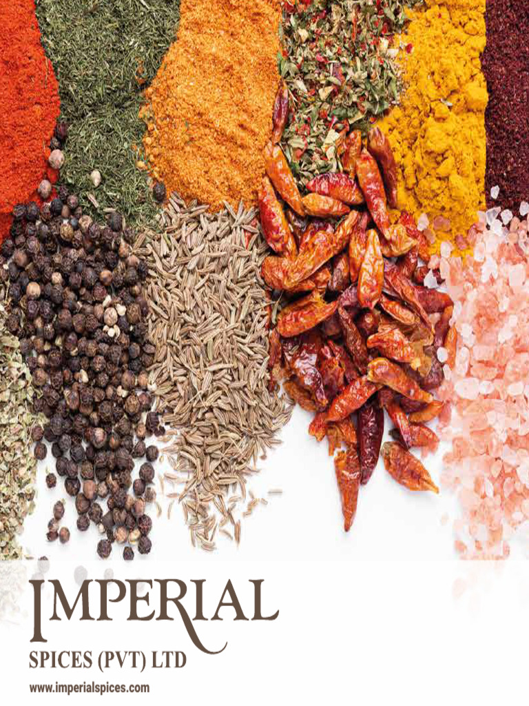 Brochure Imperial Spices Kelaniya Sri Lanka | PDF | Cinnamon | Black Pepper