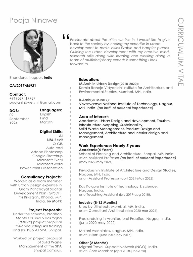 CV Pooja Ninawe Industry | PDF