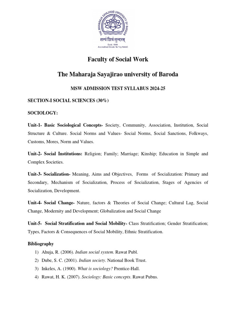 Msu - MSW Entrence Exam - 2024/25 | PDF | Economics | Macroeconomics