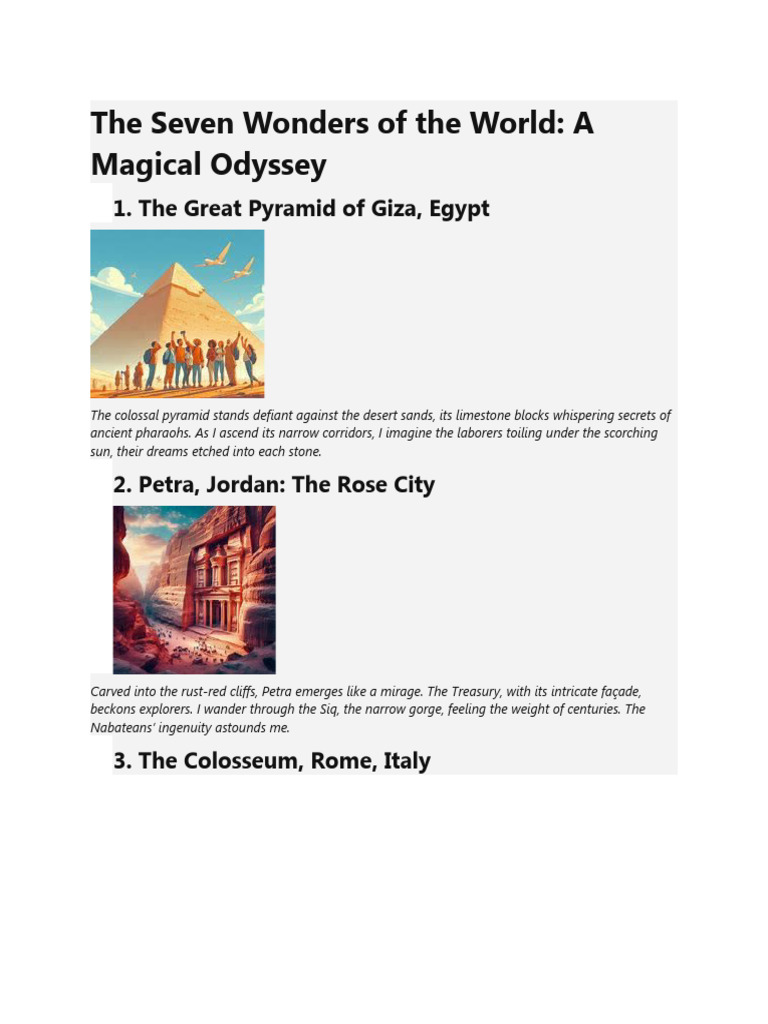 The Seven Wonders of The World | PDF | Young Adult