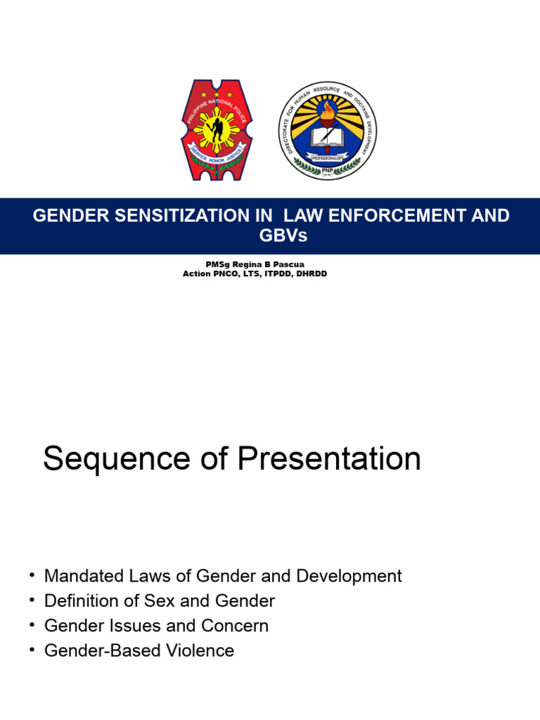 Gender Sensitization in Law Enforcement | PDF | Gender | Gender Studies