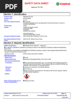 Castrol Alpha SP 220 MSDS Overview | PDF | Personal Protective ...