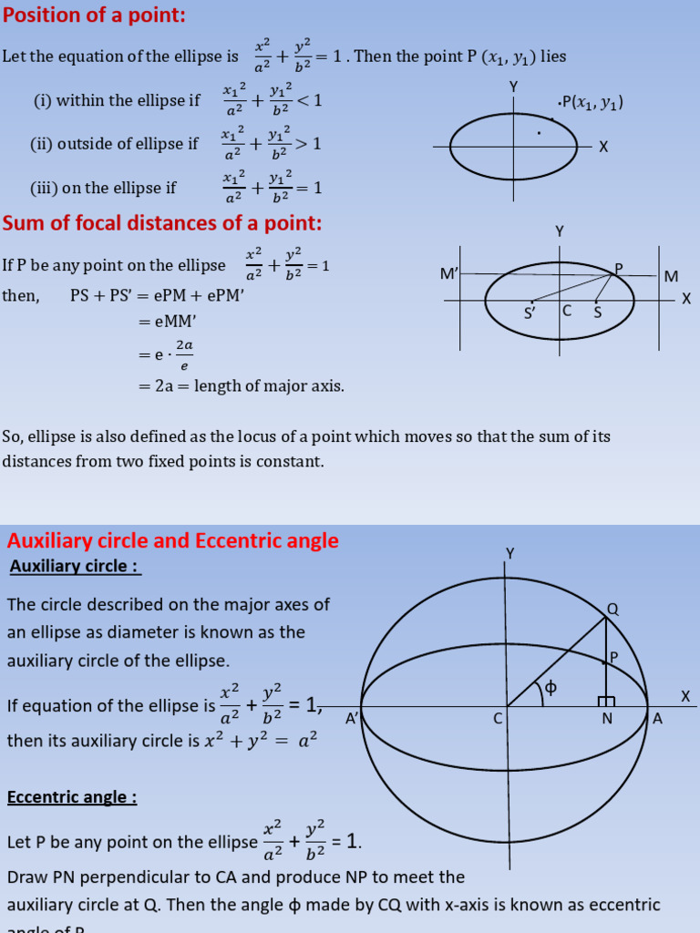2D-Ellipse Class2 | PDF | Ellipse | Circle
