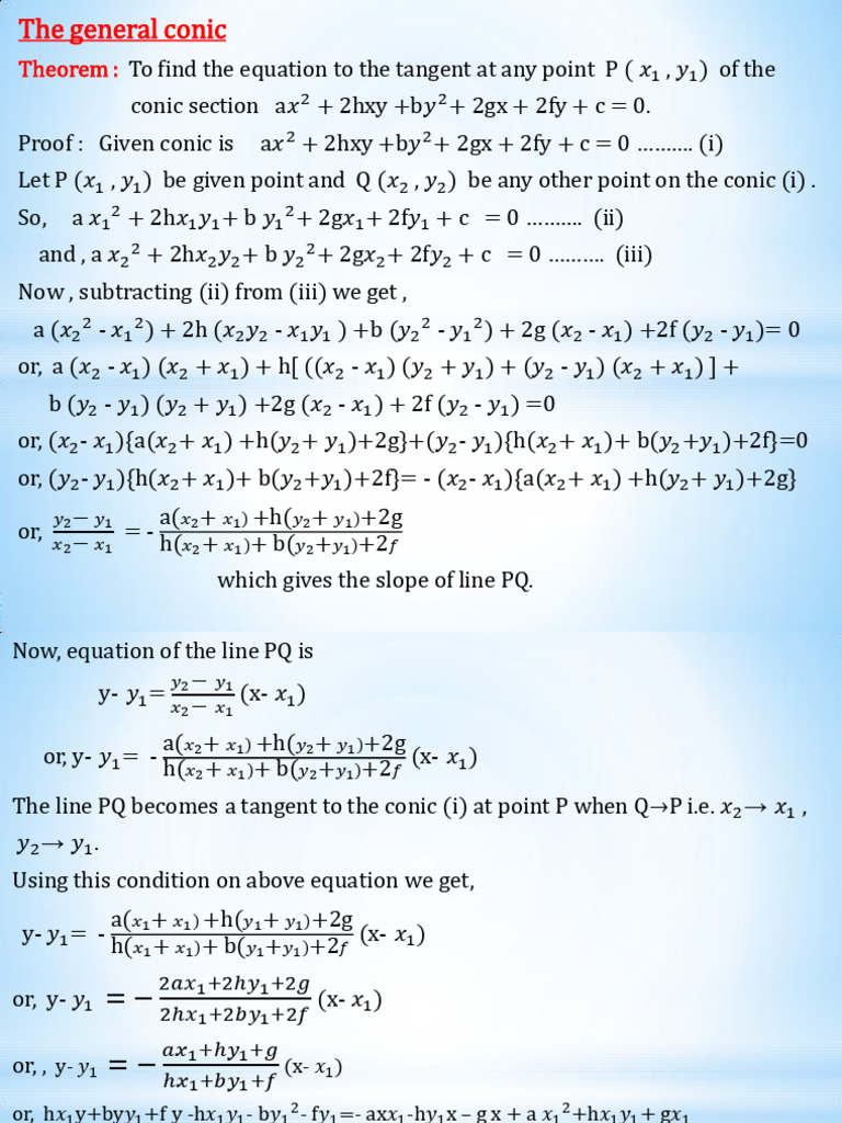 2D-General Eq. Class3 | PDF | Diameter | Tangent
