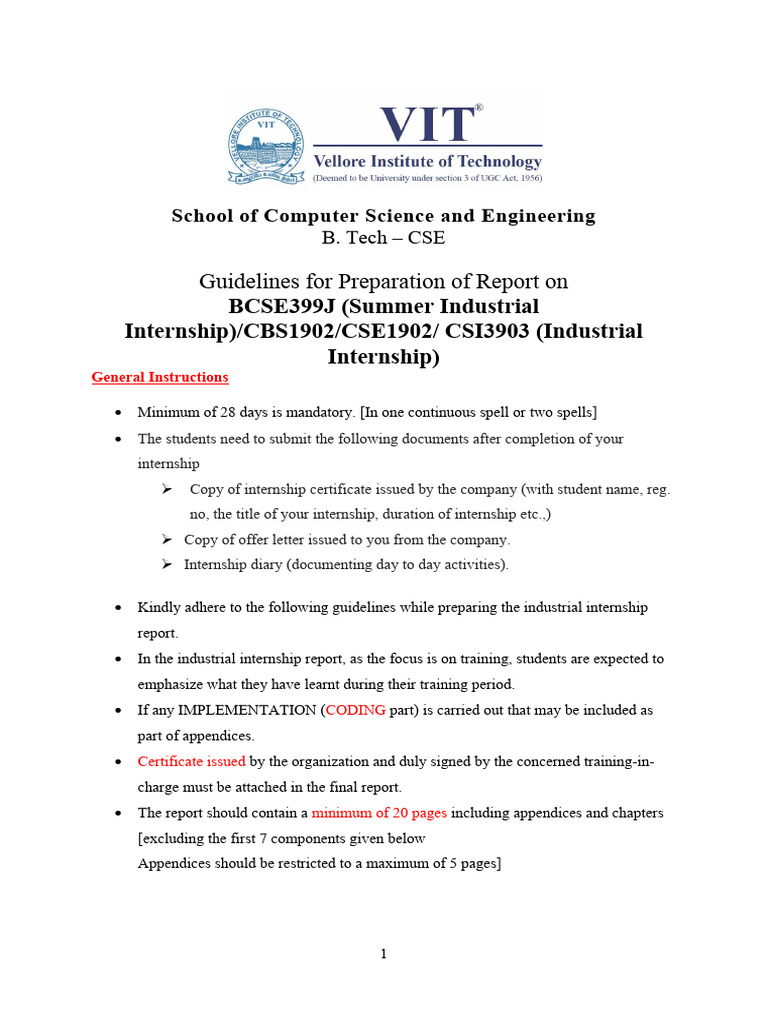 Industrial Internship - GUIDELINES Report Template - Winter 2023-2024 ...