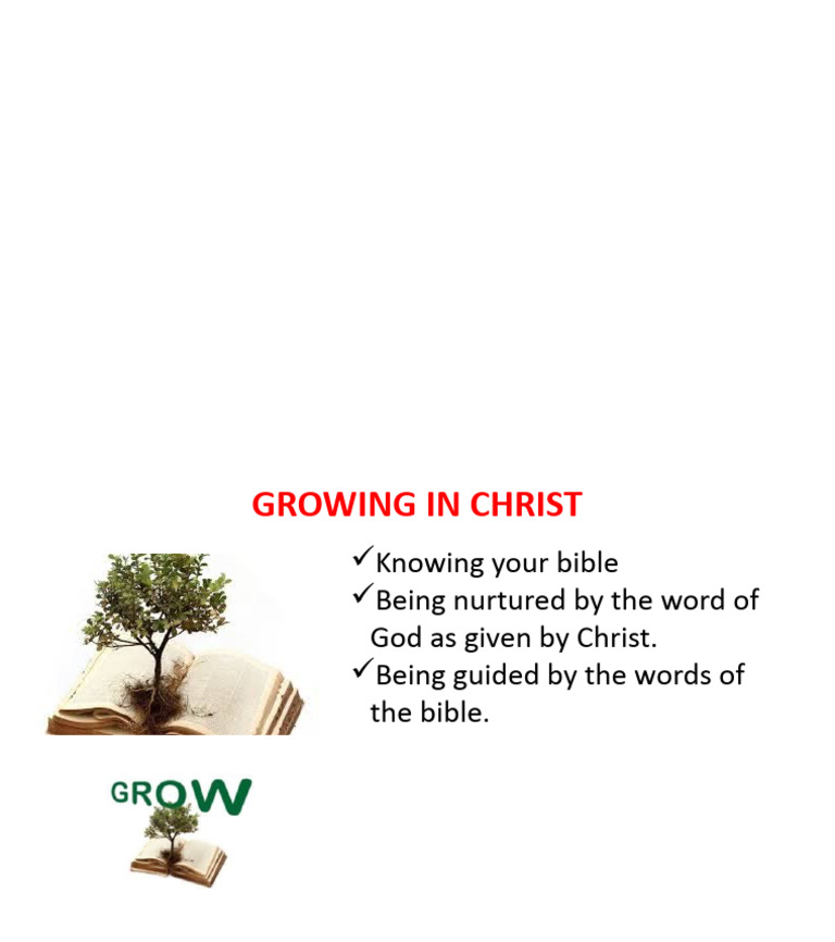 Growing in Christ | PDF | Religion & Spirituality