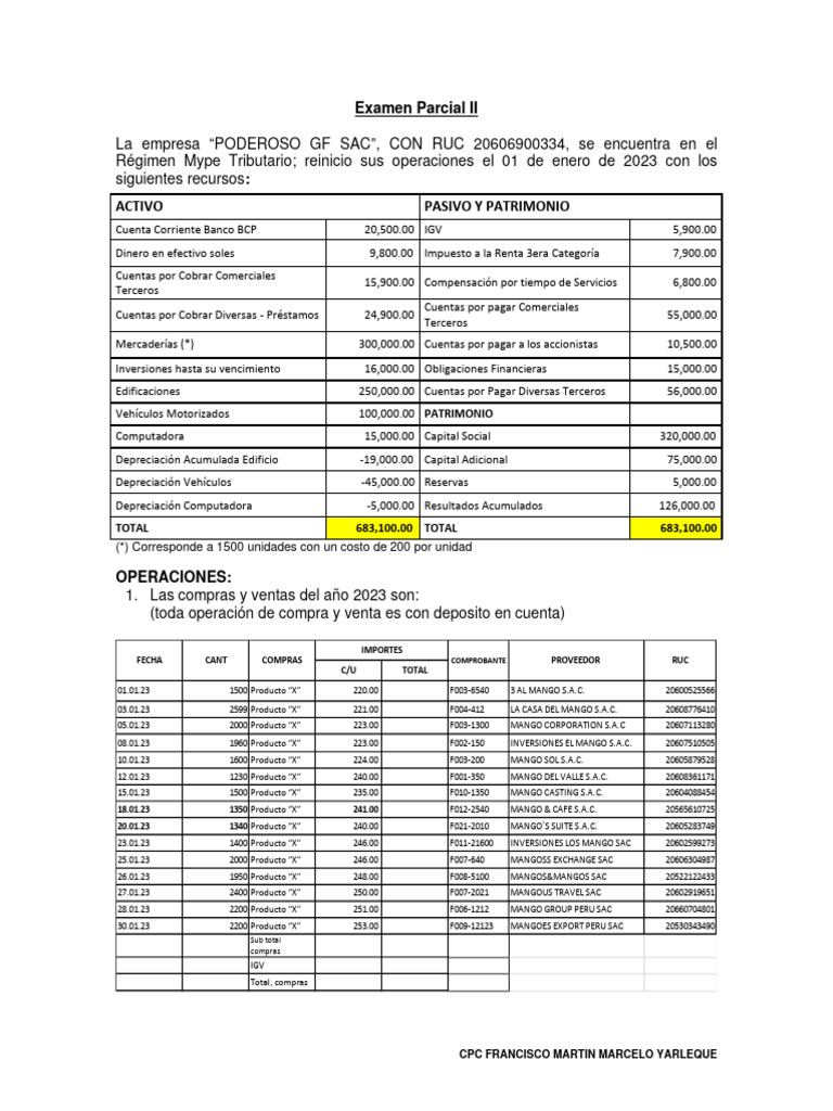 Examen Parcial II | PDF | Economias | Dinero
