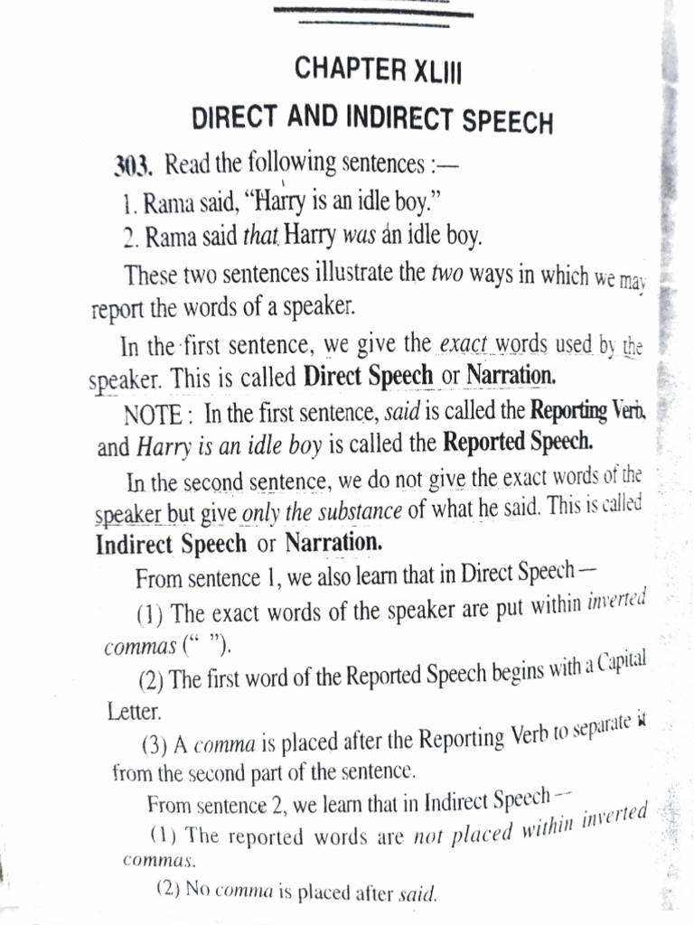 Direct and Indirect Speech | PDF | Languages | Foreign Language Studies