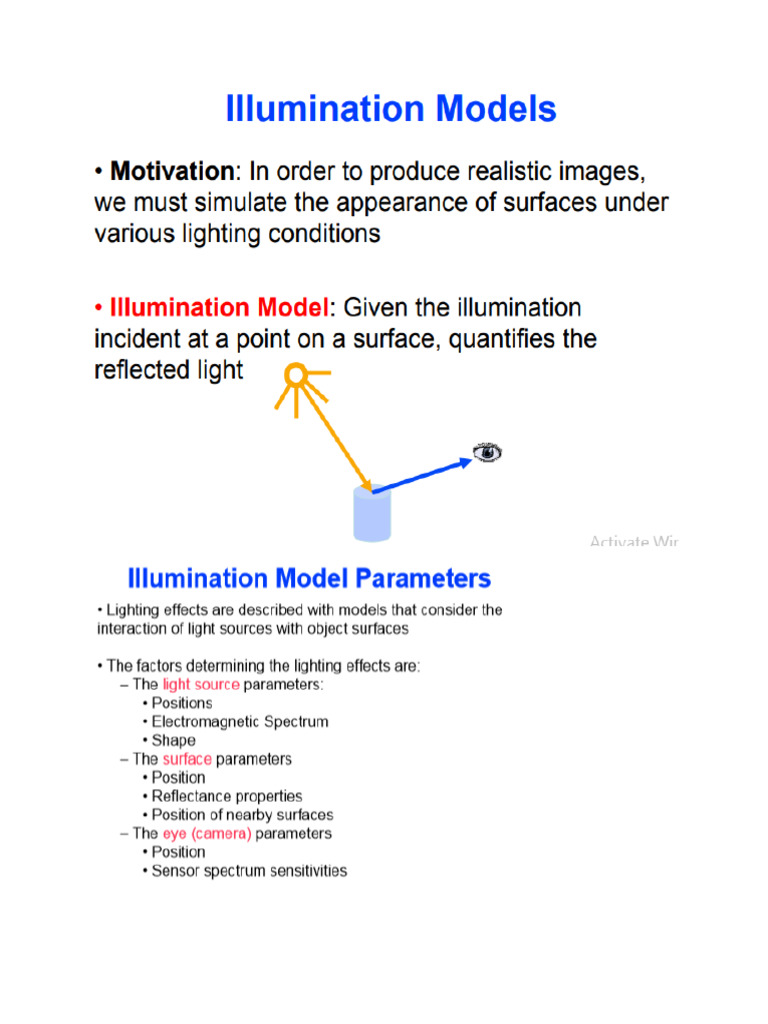 Unit 5 Illumination Models Pdf