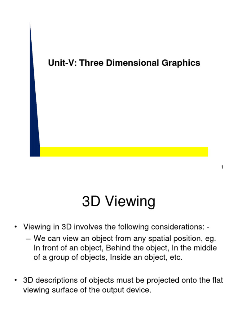 Unit 4 Projections | Download Free PDF | Imaging | Optics