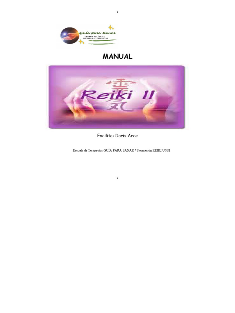 Manual Reiki Nivel Ii 2024 | PDF | Reiki | Mente