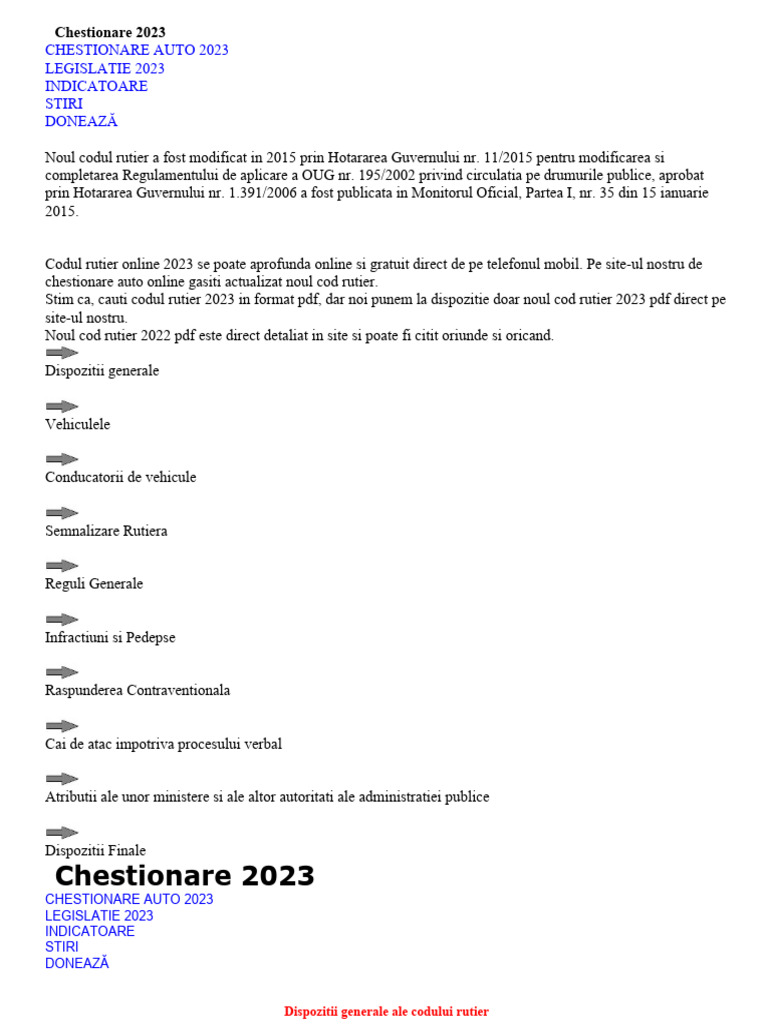 Cod Rutier 2023 | PDF