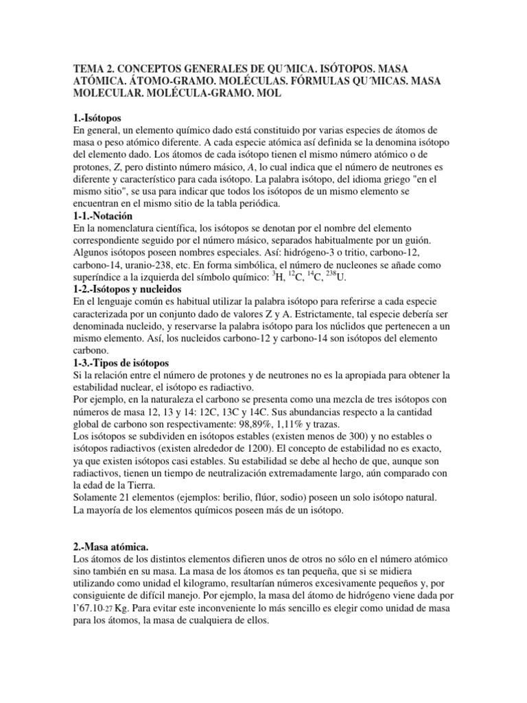 Tema 2 - Conceptos Generales de Qu - Mica | PDF | Enlace covalente | Enlace químico