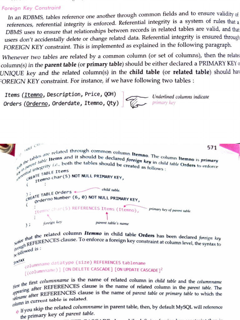 Foreign Key Constraint Pdf Data Management Databases