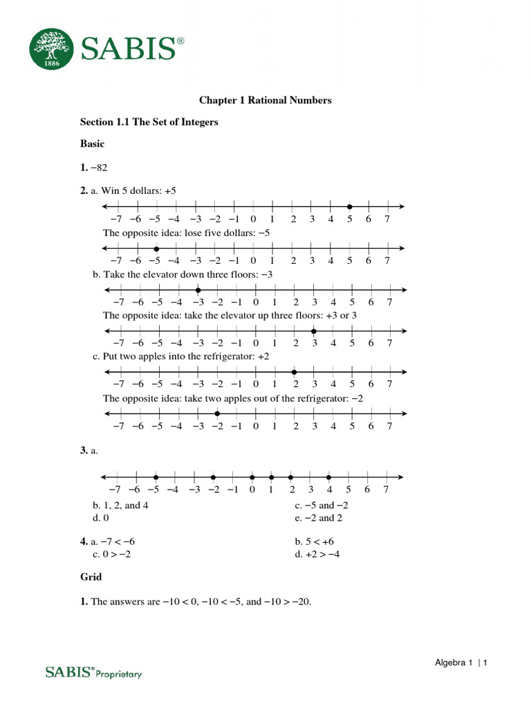 Course Revision Questions Algebra 1 Solutions Updated | PDF | Area ...