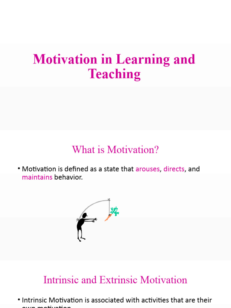 Motivation in Learning and Teaching | PDF | Motivational | Motivation