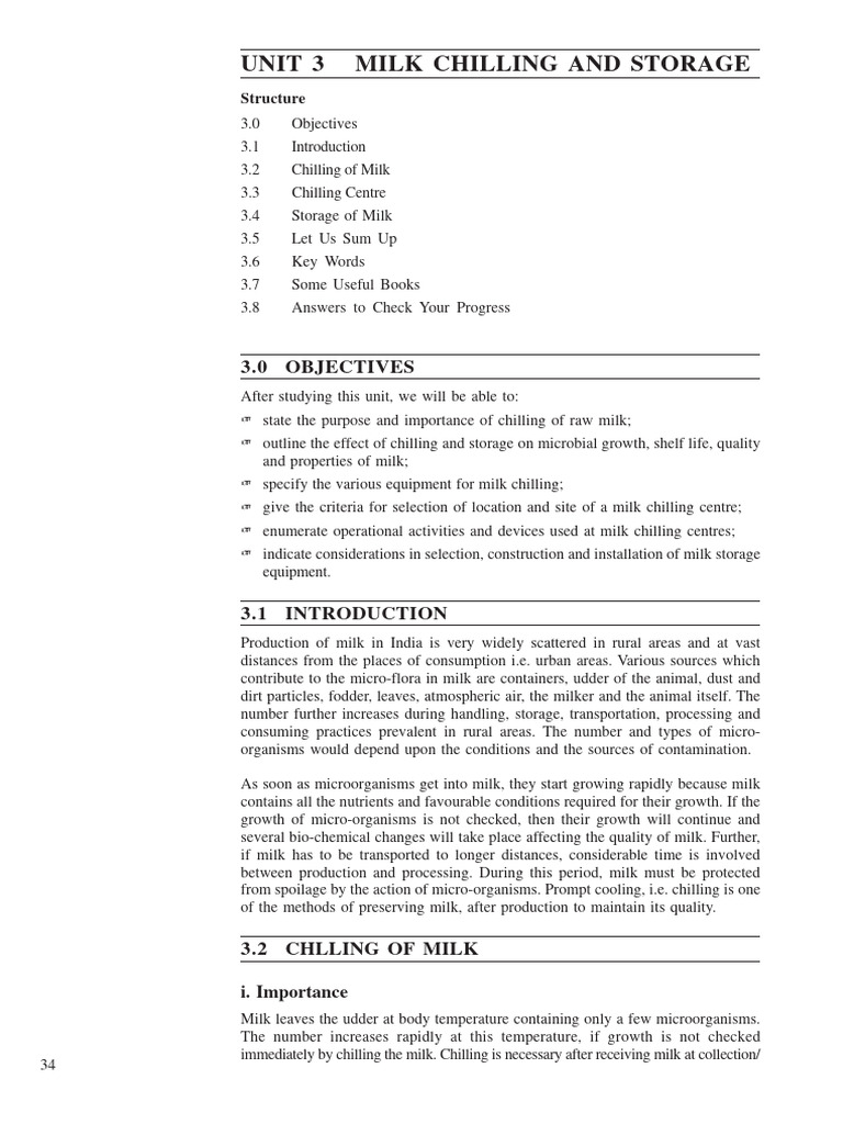 Milk Chilling Process and Importance | PDF | Milk | Refrigerator
