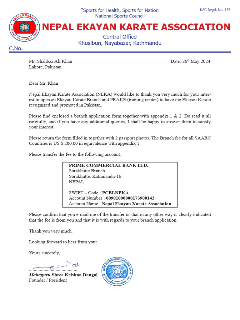 Branch Documents - Pakistan | PDF | Sports | License