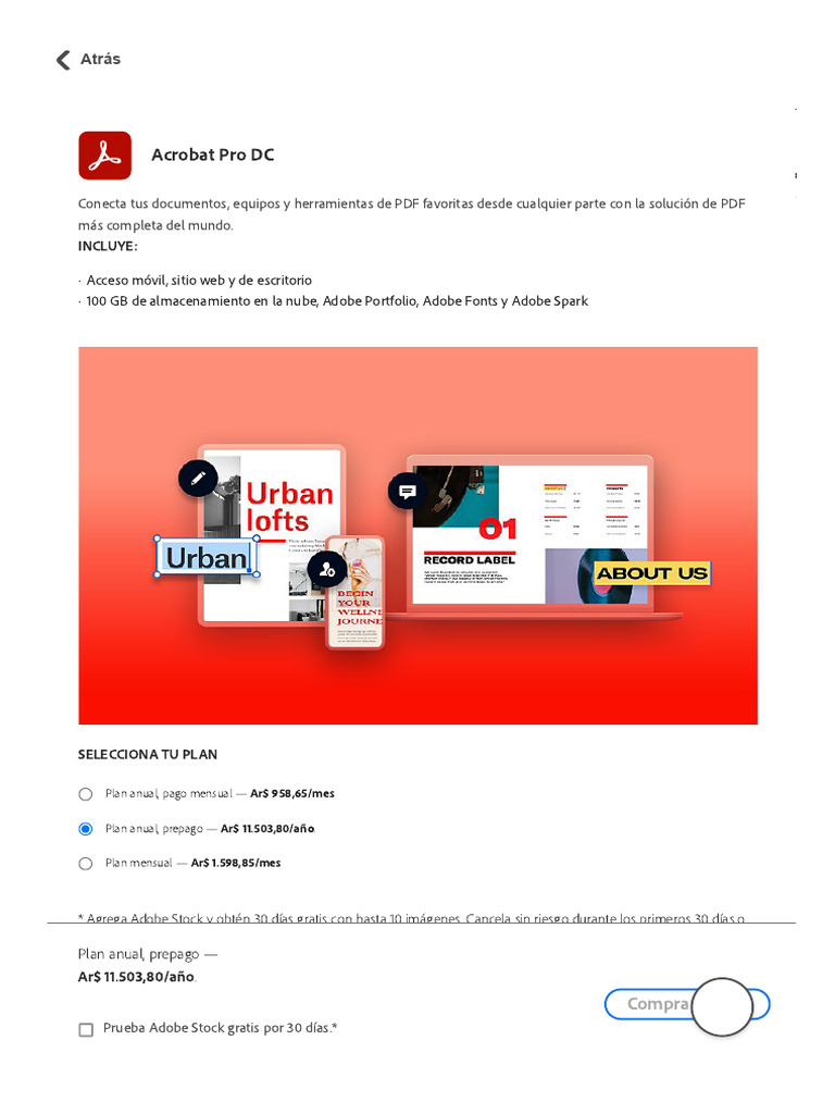 Precios y Planes de Pago Adobe Acrobat Pro DC | PDF | Empresas de software de los Estados Unidos ...