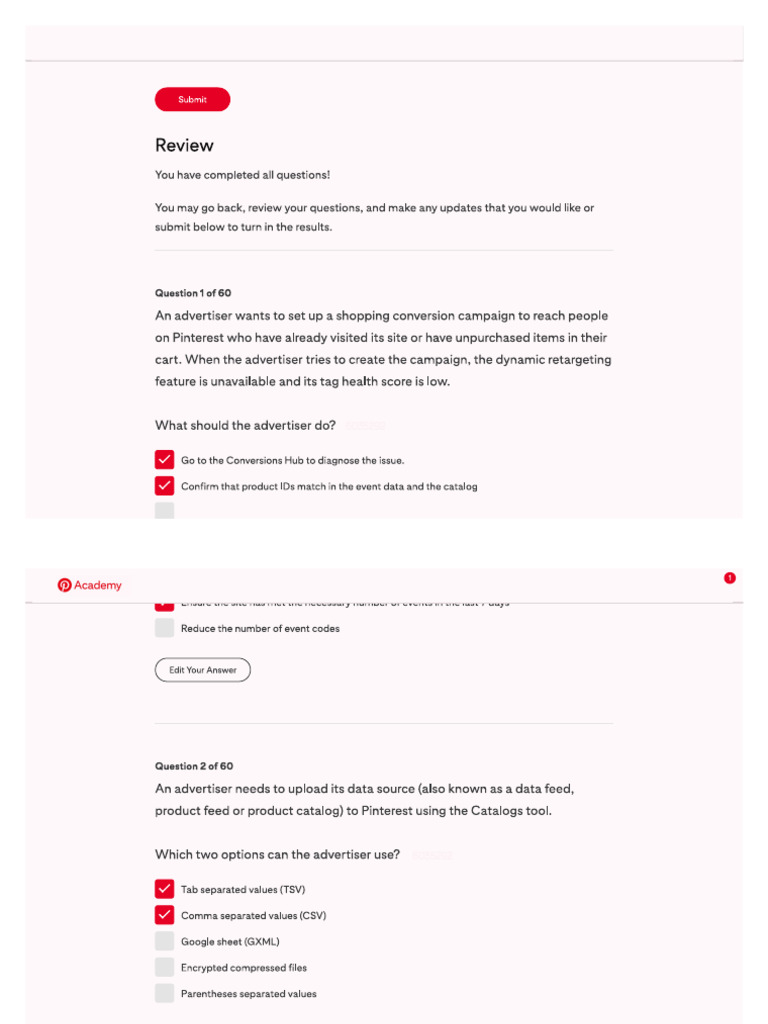 Pinterst Answers 1 2 2 | PDF