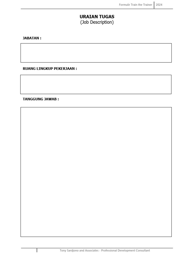 TSA - Form Train The Trainer | PDF | Business | Employment