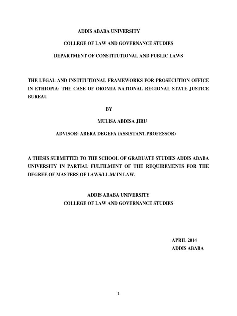 Mulisa Abdisa | PDF | Prosecutor | Attorney General