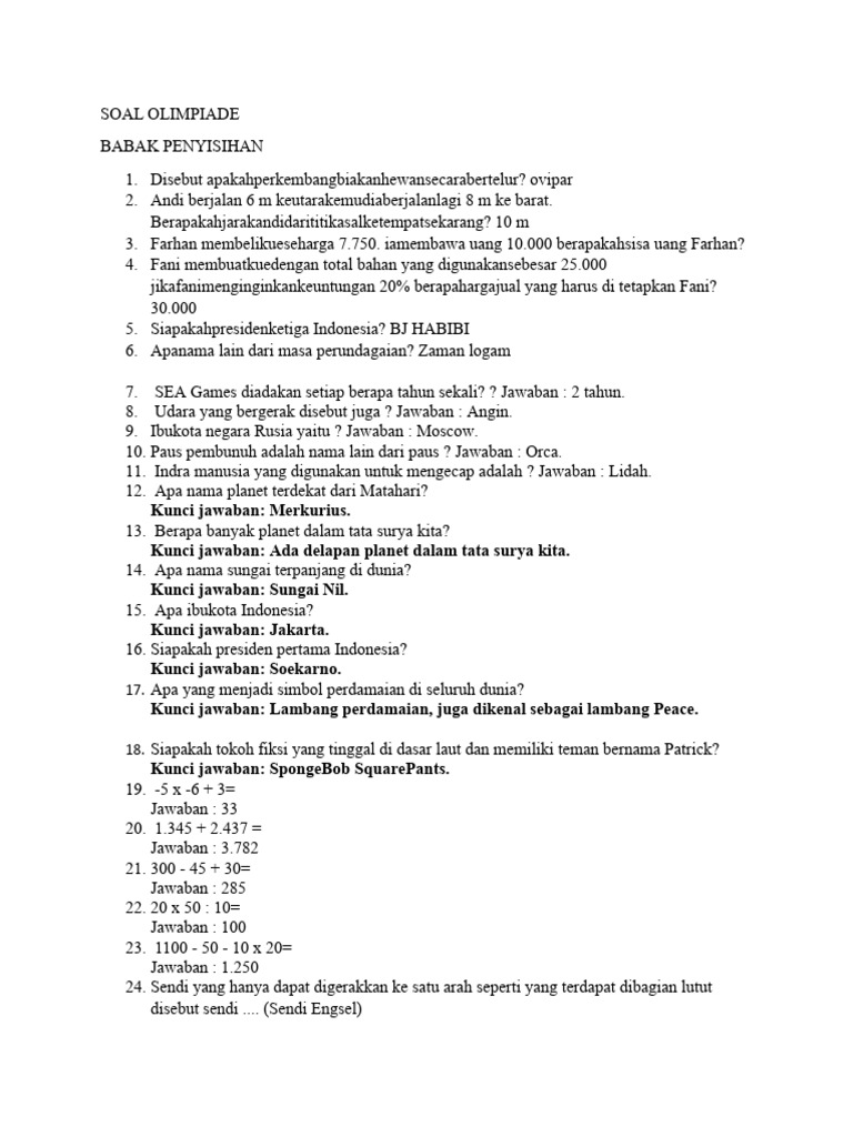 Soal Olimpiade | PDF