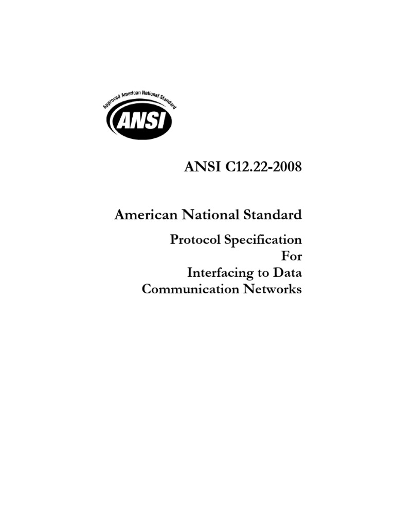 ANSI-C12.22-2008 Protocol Specification For Interfacing To Data Communication Networks | PDF ...