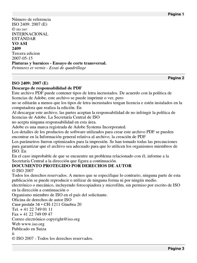 ISO 2409 Cross - Cut Test ESP | PDF | Revestimiento | Organización ...