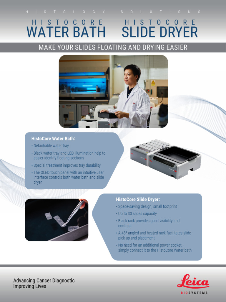 LEICA - HistoCore - Water - Bath - & - Slide - Dryer - EN | PDF