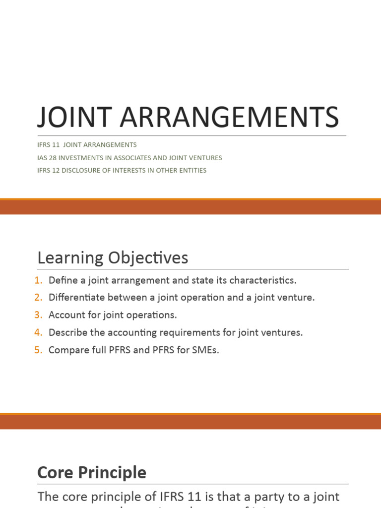 3.0 Joint Arrangement | PDF | Investing | International Financial Reporting Standards