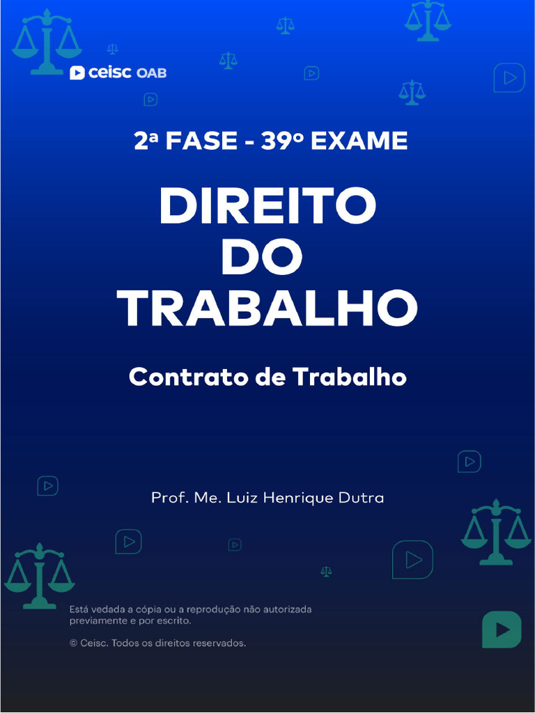 Contrato de Trabalho Artigos - 453 454 455 e 456 Da CLT | PDF ...