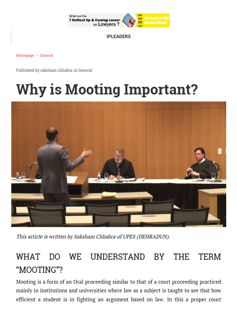 Importance of Mooting - What Is The Purpose of Moot Court Competitions ...