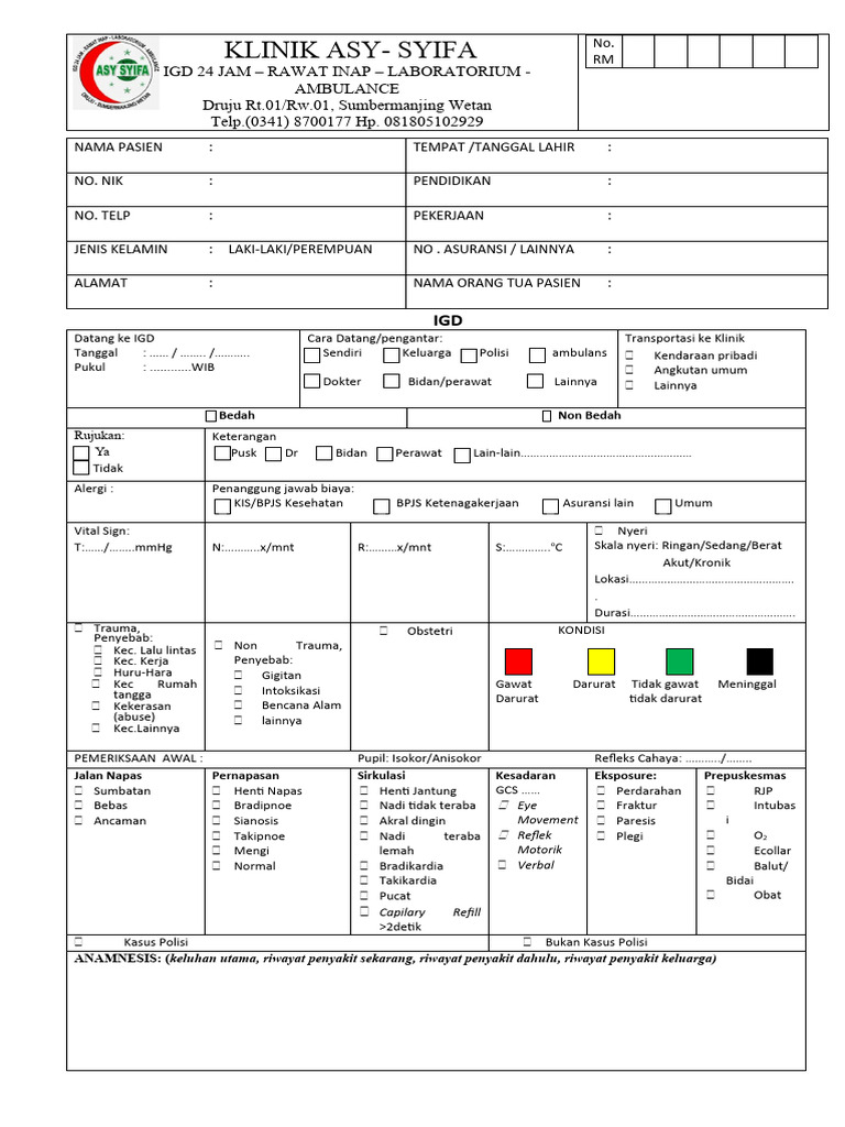 Rekam Medik IGD | PDF