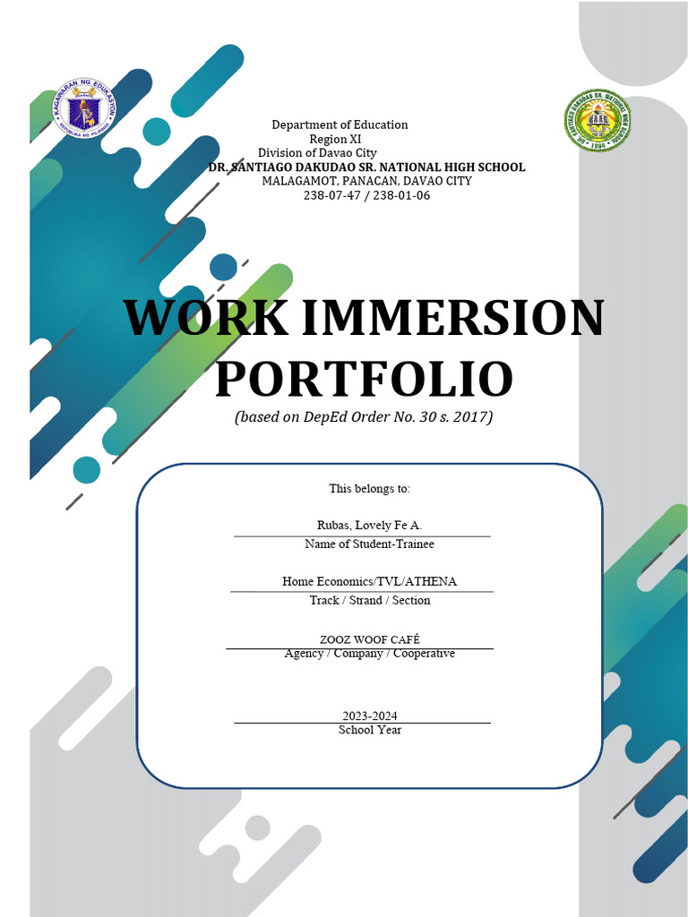Work Immersion Guide Lovely | PDF | Teachers | Learning