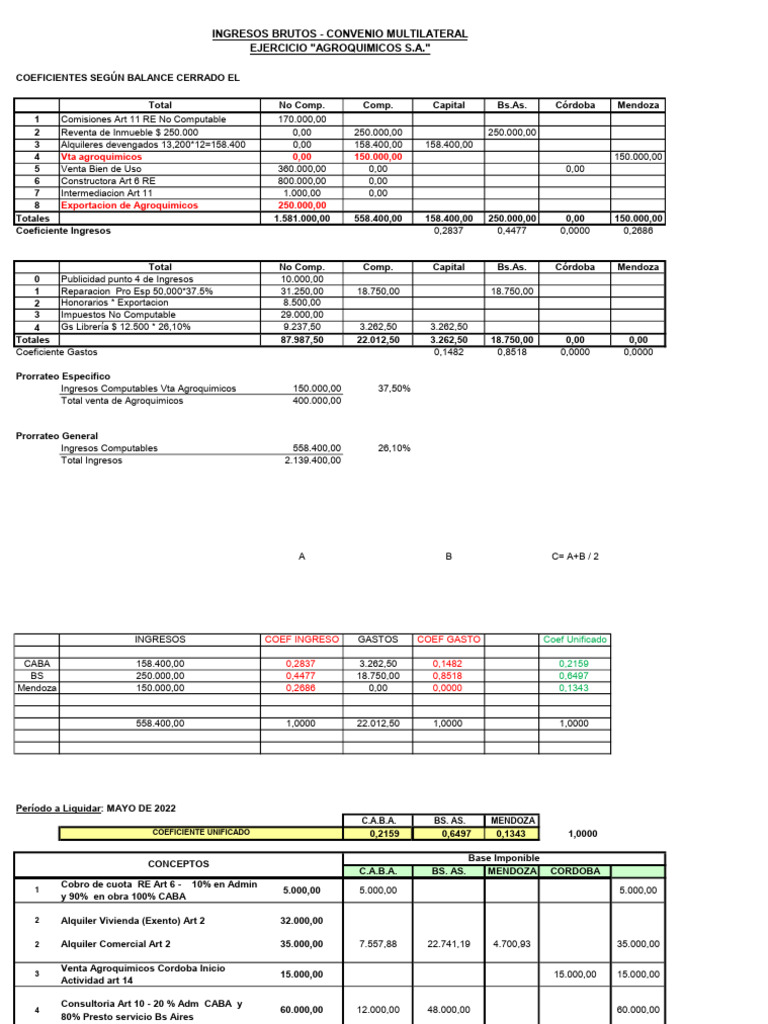 2.1 - AGROQUIMICOS SA - 2022 - Enunciado y Solucion | PDF