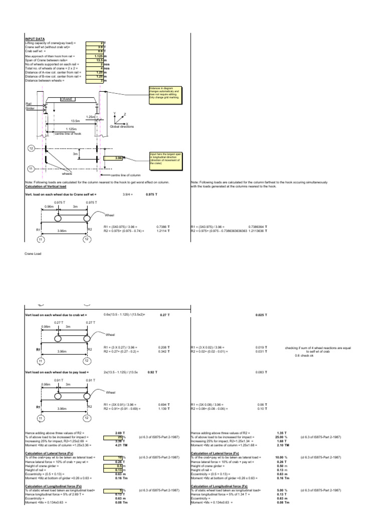 Crane Girder Design-2T | PDF | Bending | Beam (Structure)
