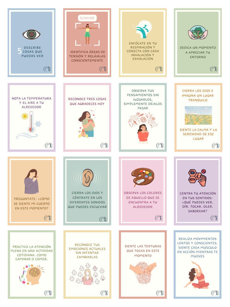 Tarjetas de Mindfulness para Niños | PDF | Relaciones personales ...