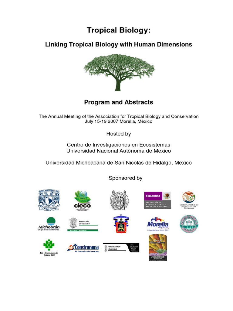 ATBC 2007 Abstracts | PDF | Conservation Biology | Biodiversity