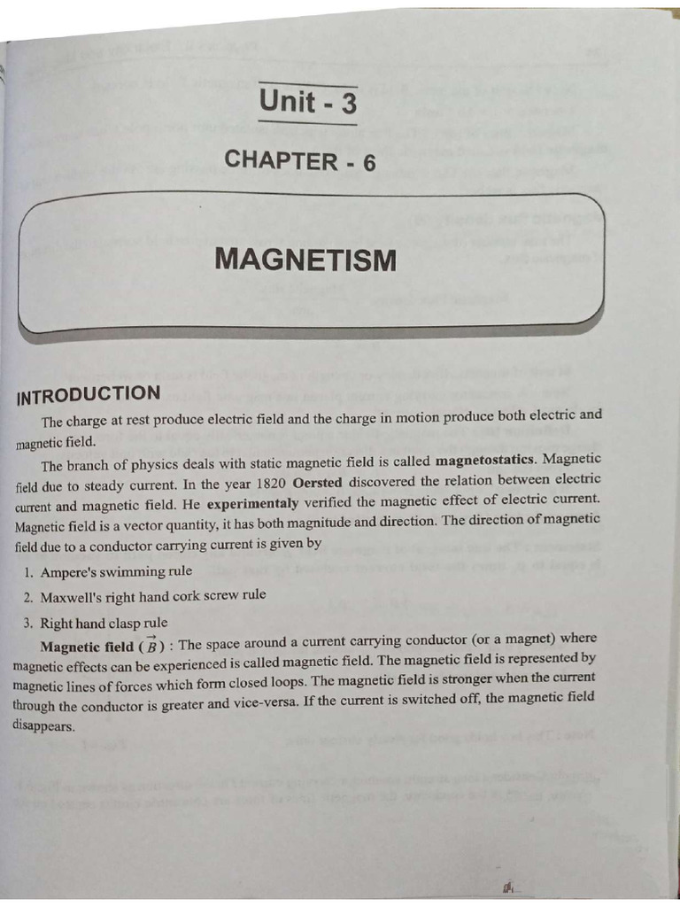 Magnetism Part - 1 | PDF