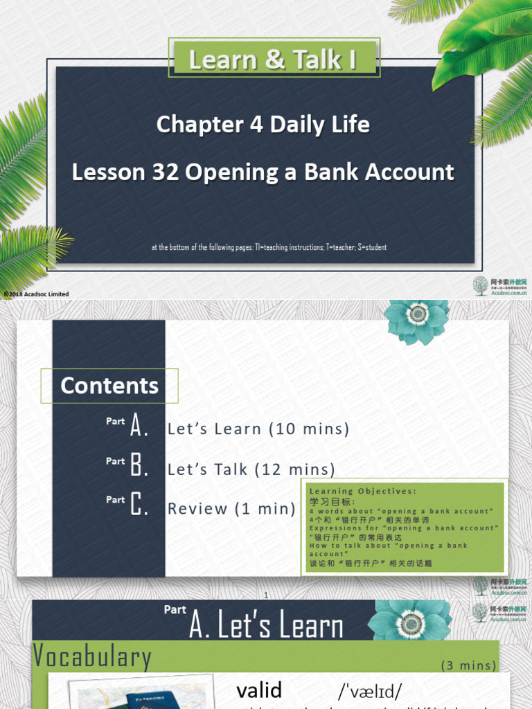 Banking Basics for ESL Learners | PDF | Banks | Credit Card