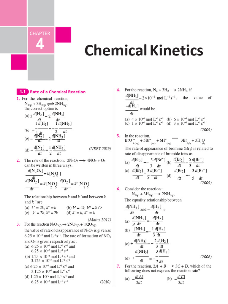 Chemical Kinetics Class 12 | PDF | Reaction Rate | Activation Energy