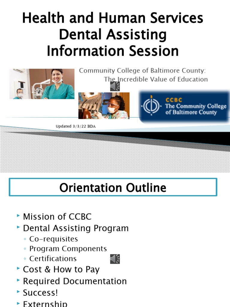 DA - Info Session Slides Updated 03.2022 | PDF | Dentistry | Dentist