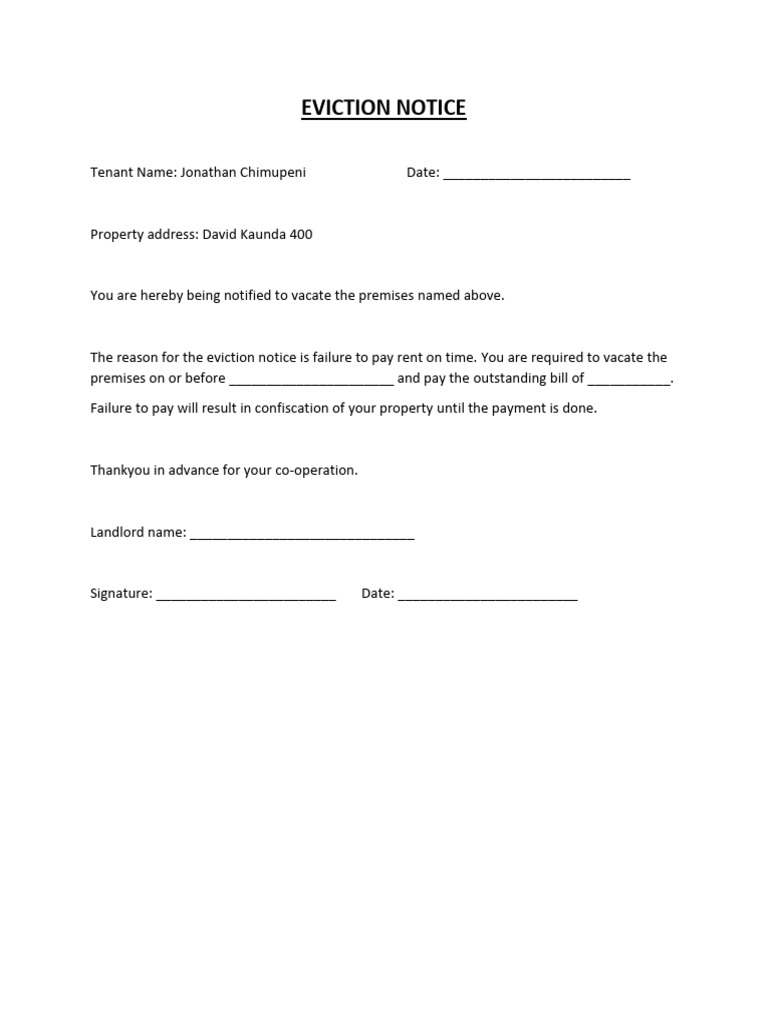 Eviction Notice | PDF