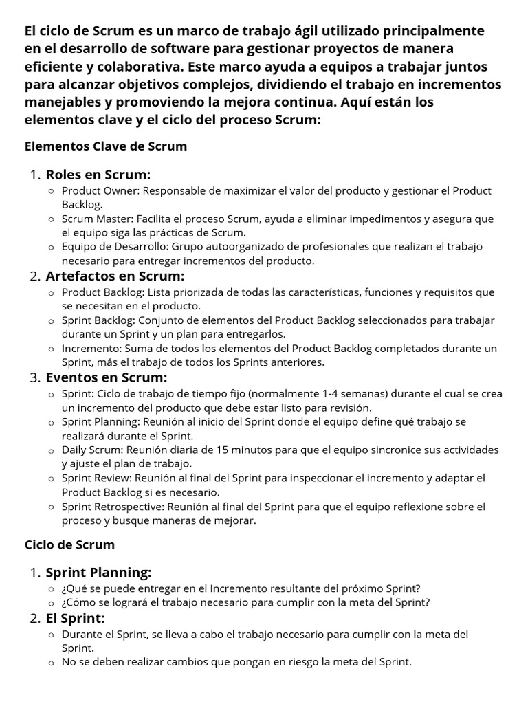Que Es Un Scrum | PDF | Scrum (desarrollo de software) | Informática