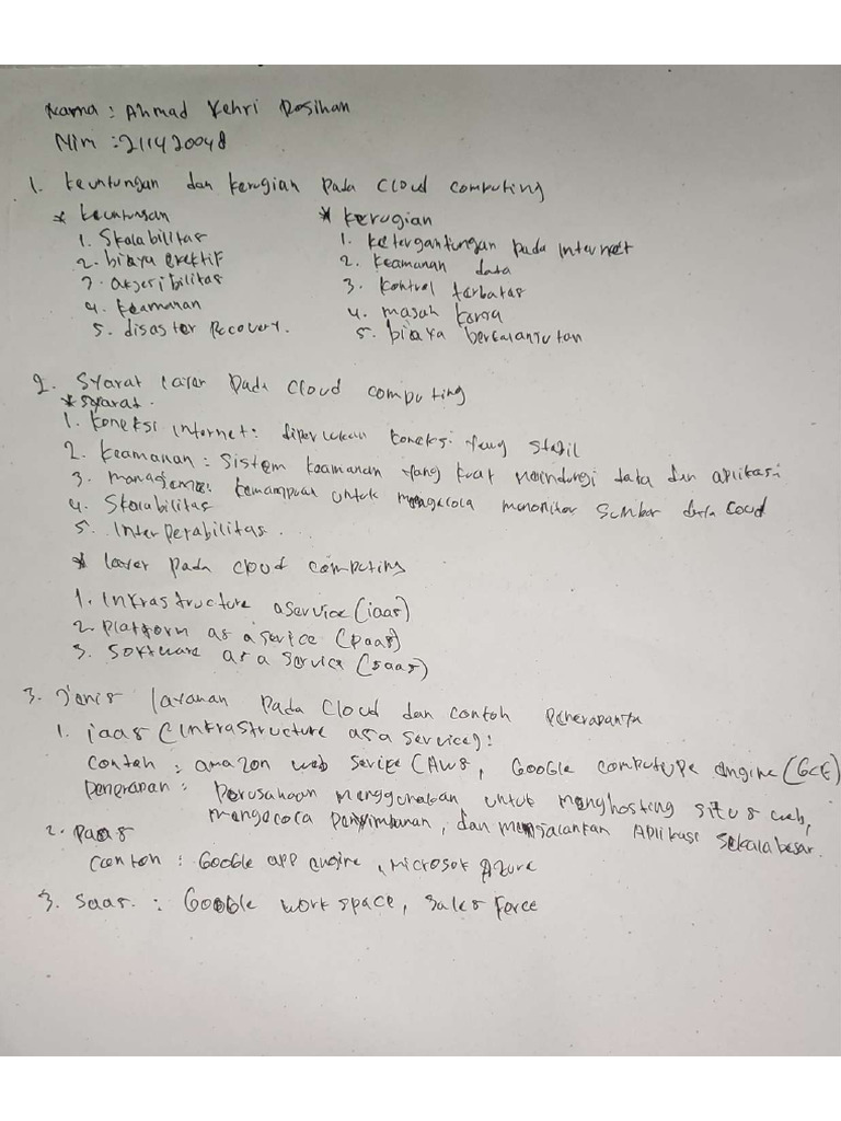 UAS Cloud Computing IF6KR Ahmad Fehri Rosihan | PDF