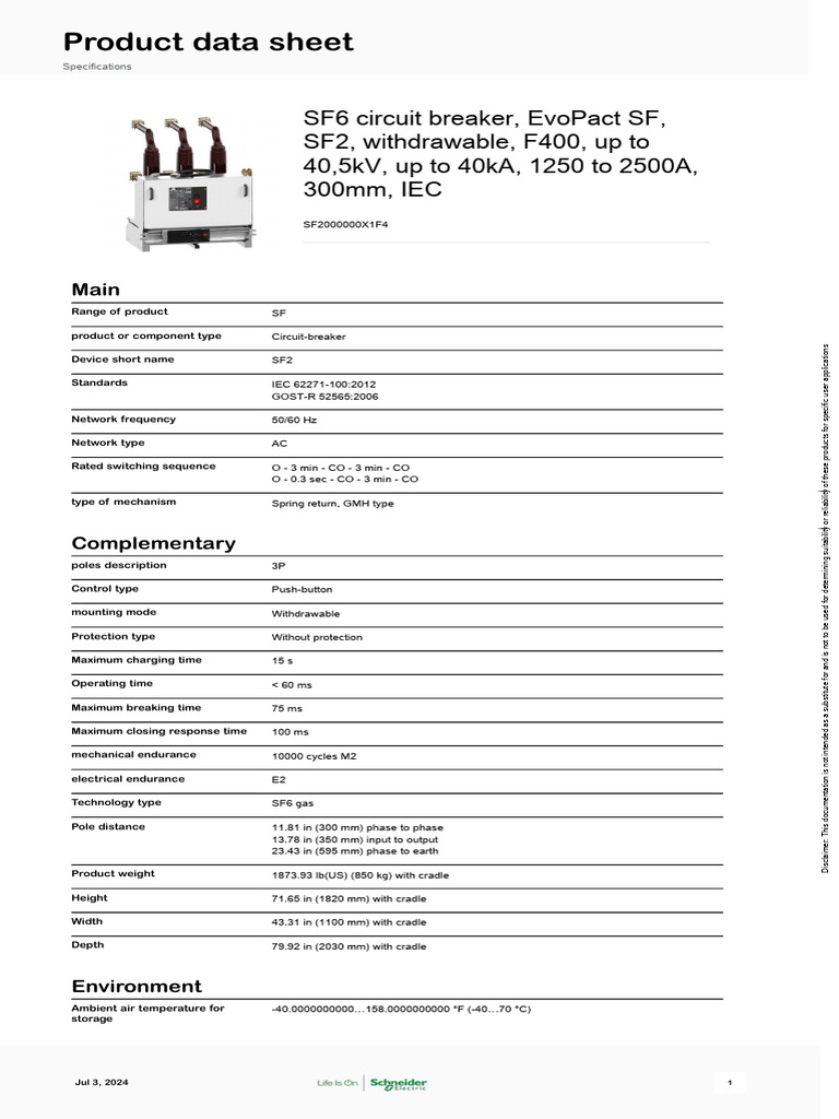 Schneider Electric - EvoPact-SF - SF2000000X1F4 | PDF