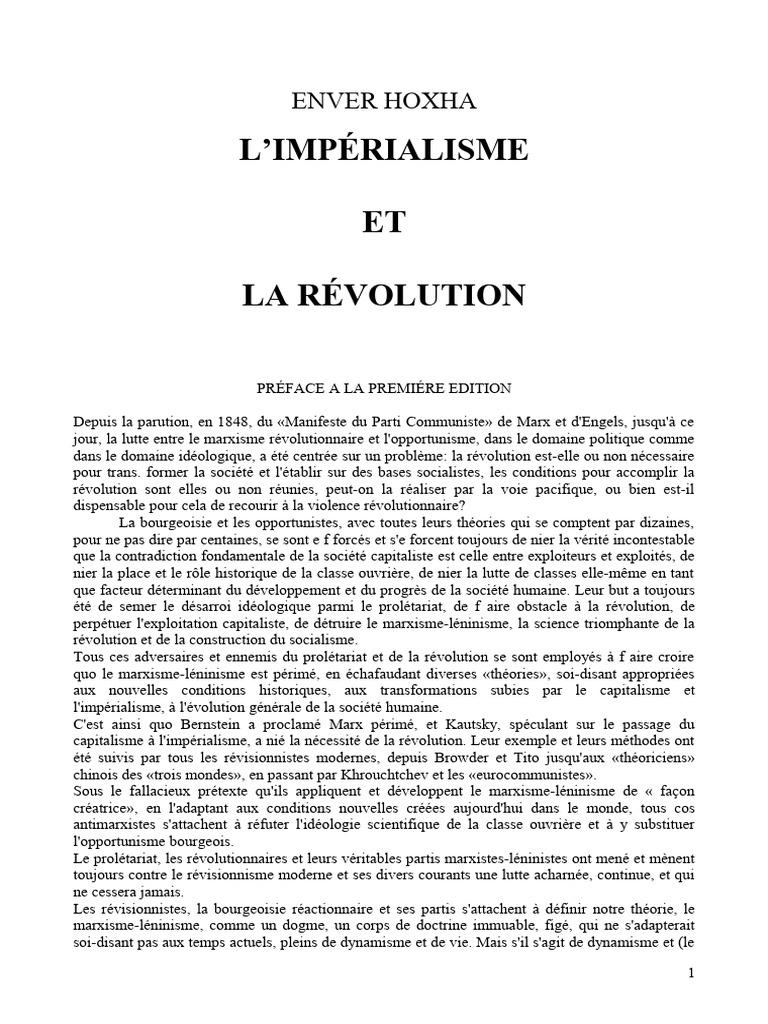 Lutte révolutionnaire et marxisme-léninisme | PDF | Révolutions ...