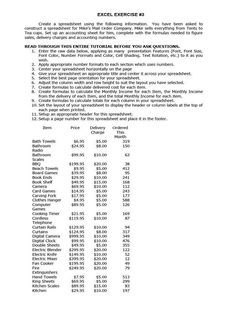Hands-On Exercise #5 (Excel) | PDF | Spreadsheet | Microsoft Excel